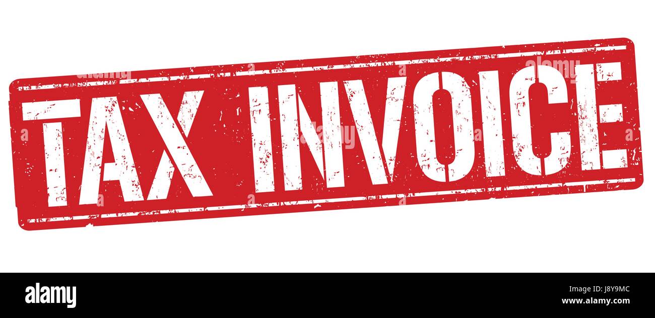 Tax invoice sign or stamp on white background, vector illustration ...