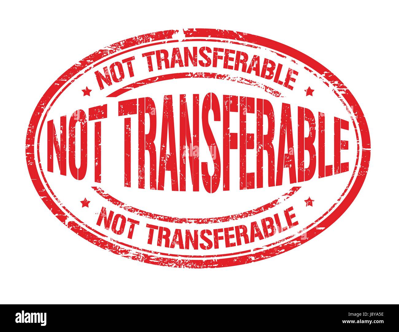 Not transferable sign or stamp on white background, vector illustration ...