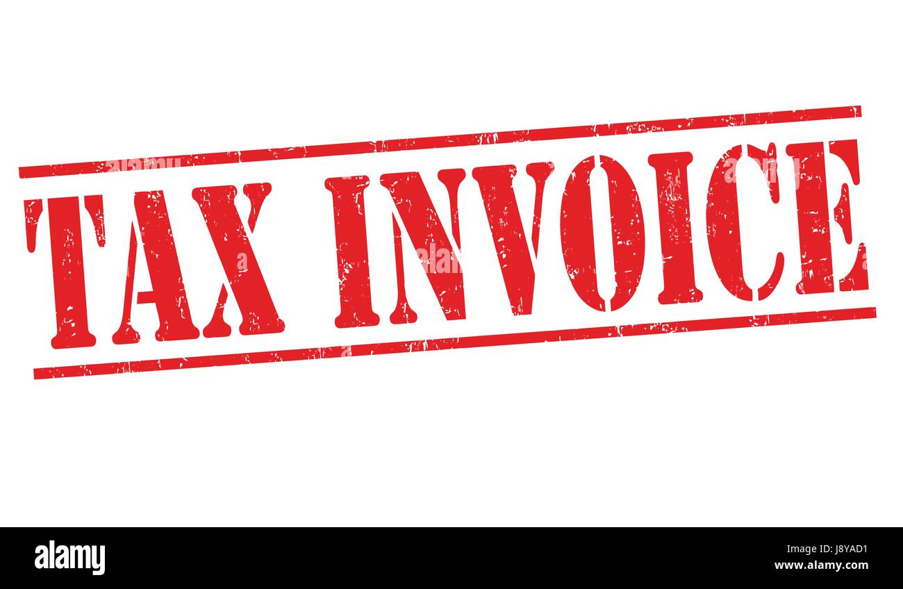 Tax invoice sign or stamp on white background, vector illustration ...