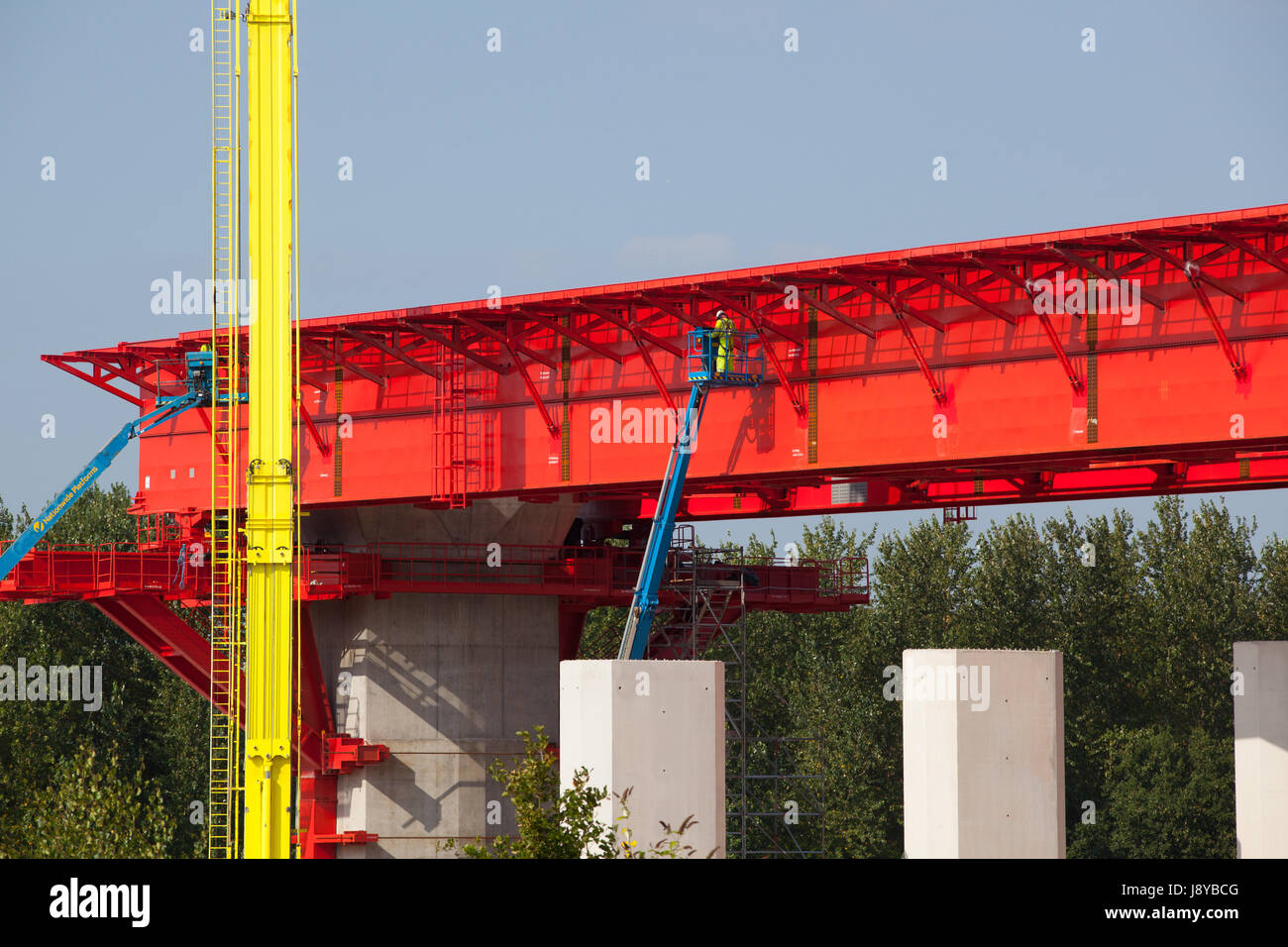 Flyover Construction Merseyside Gateway Bridge Stock Photo - Alamy