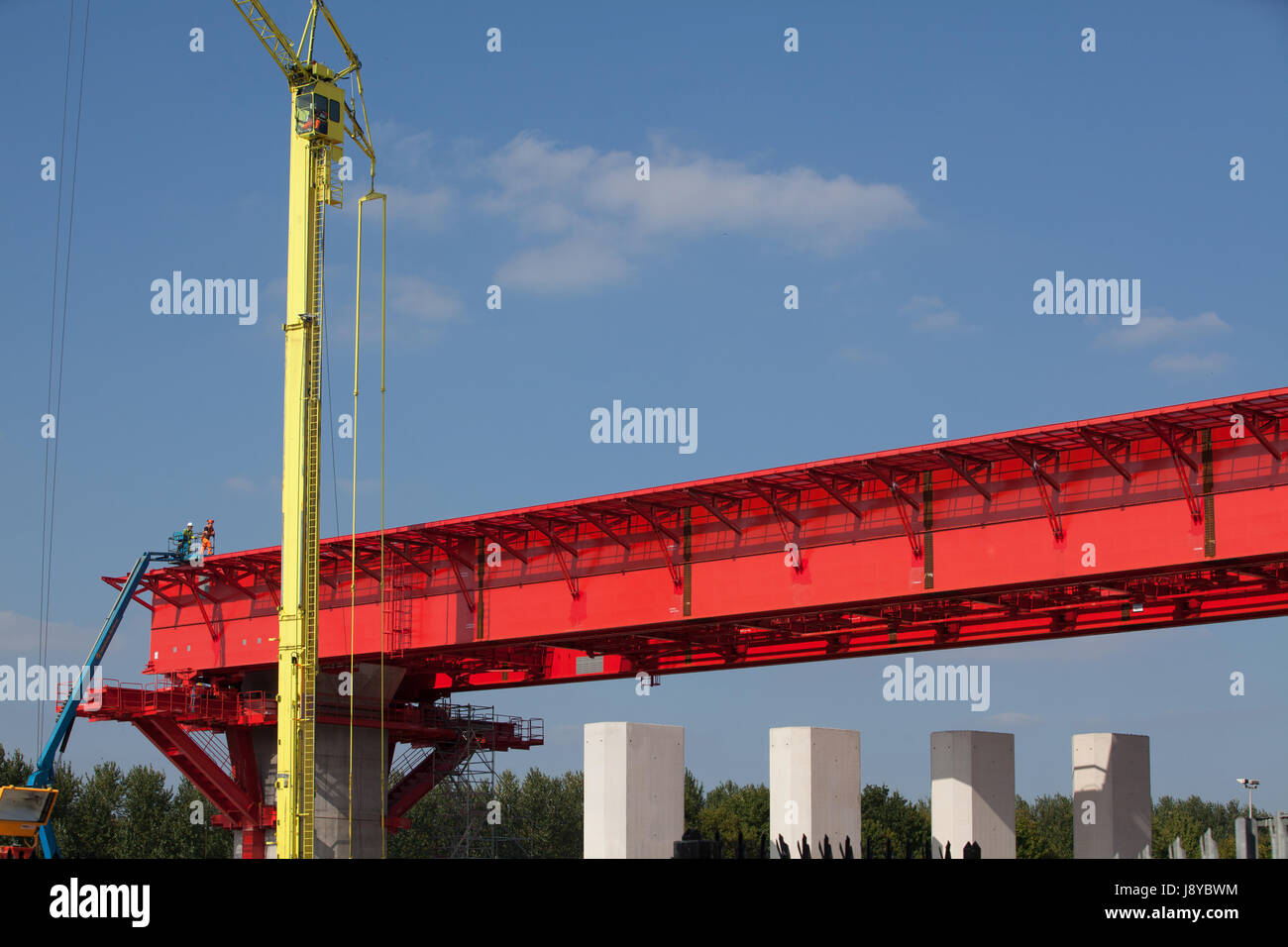 Flyover Construction Merseyside Gateway Bridge Stock Photo - Alamy