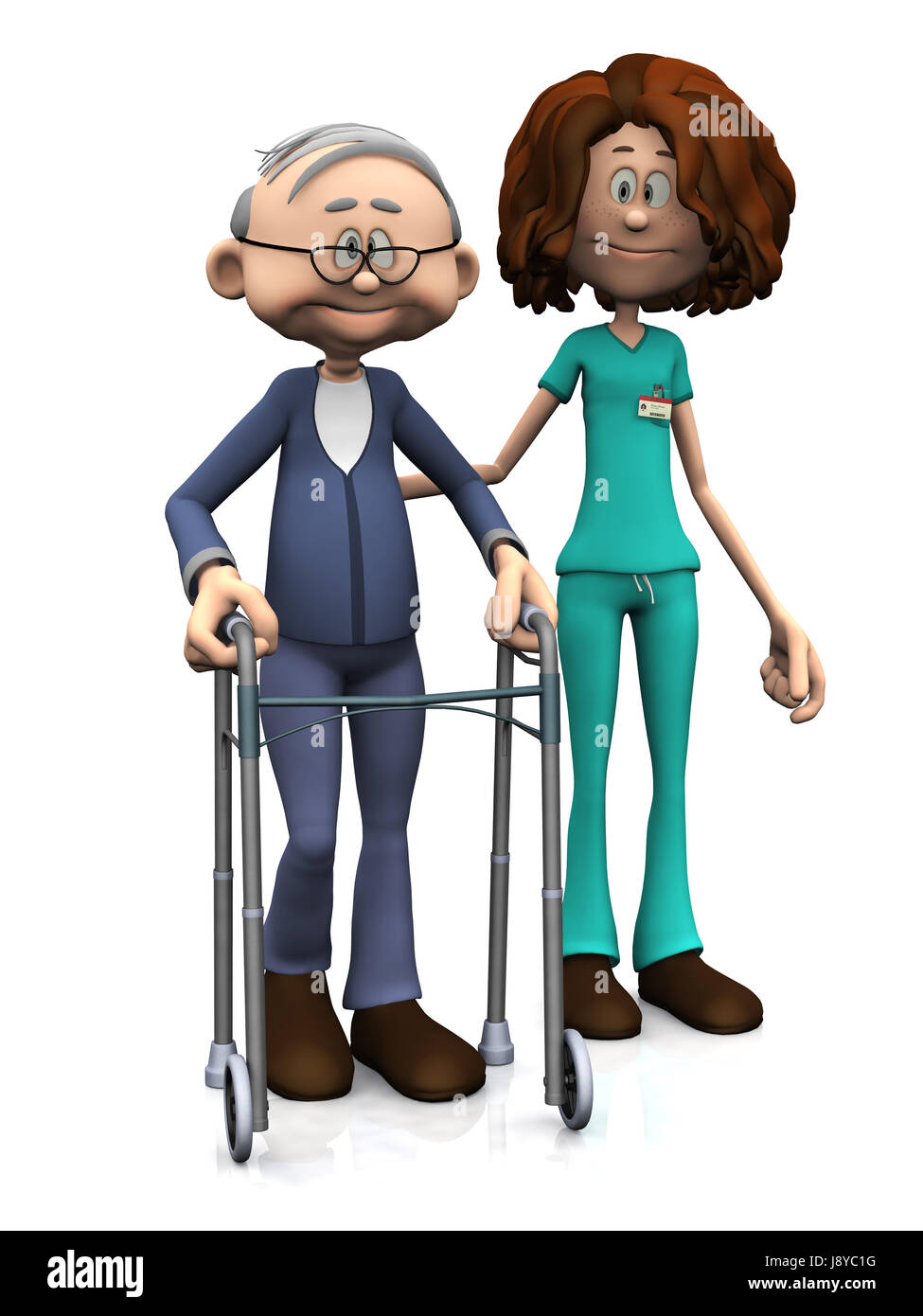 Nurse cartoon old hi-res stock photography and images - Alamy