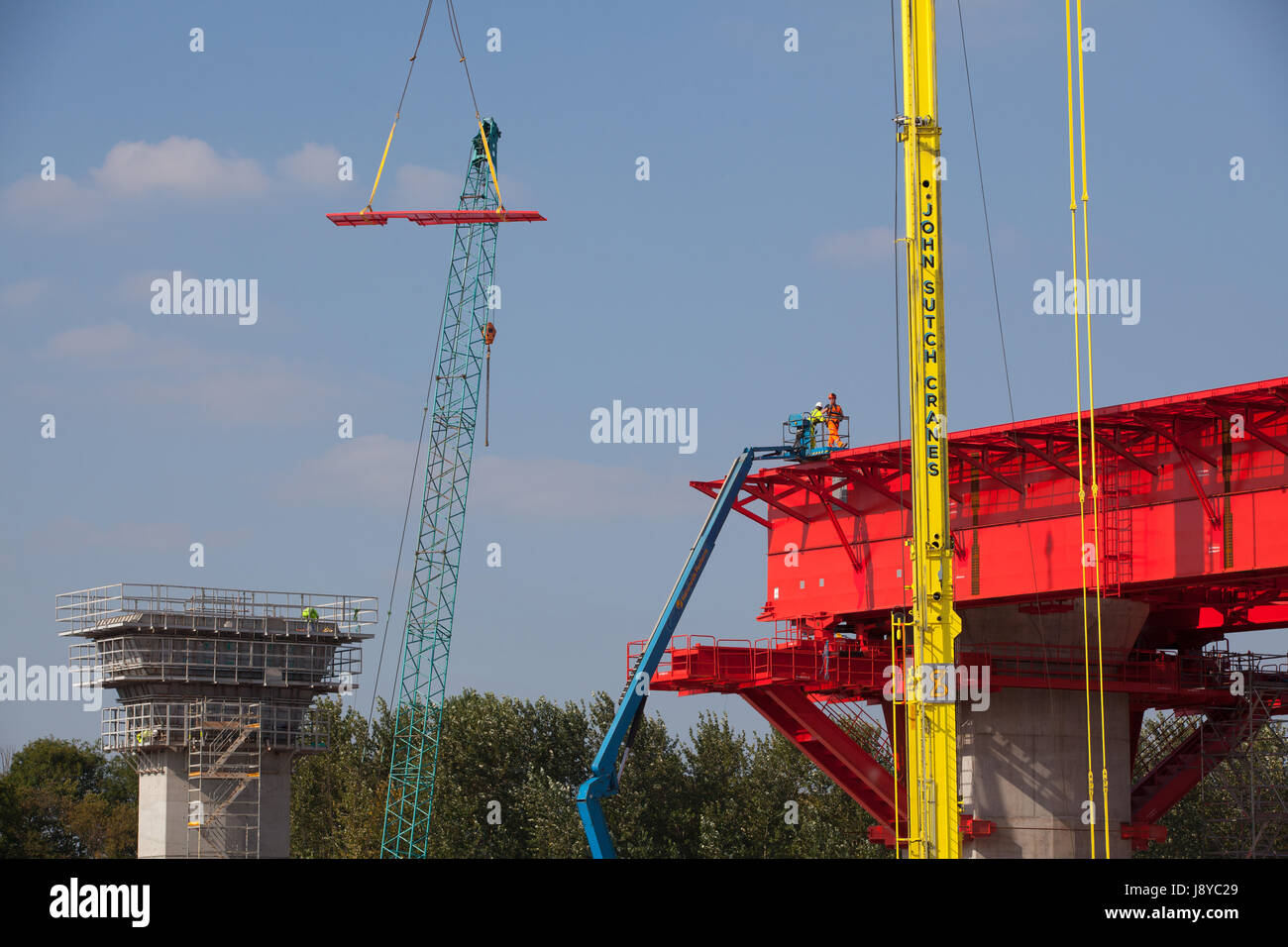 Flyover Construction Merseyside Gateway Bridge Stock Photo - Alamy