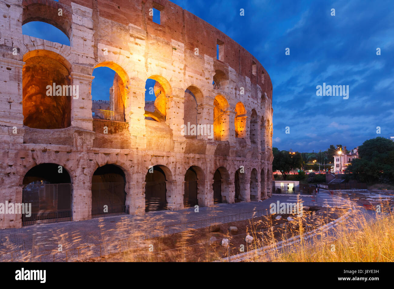 Colosseum or Coliseum at night, Rome, Italy Stock Photo - Alamy
