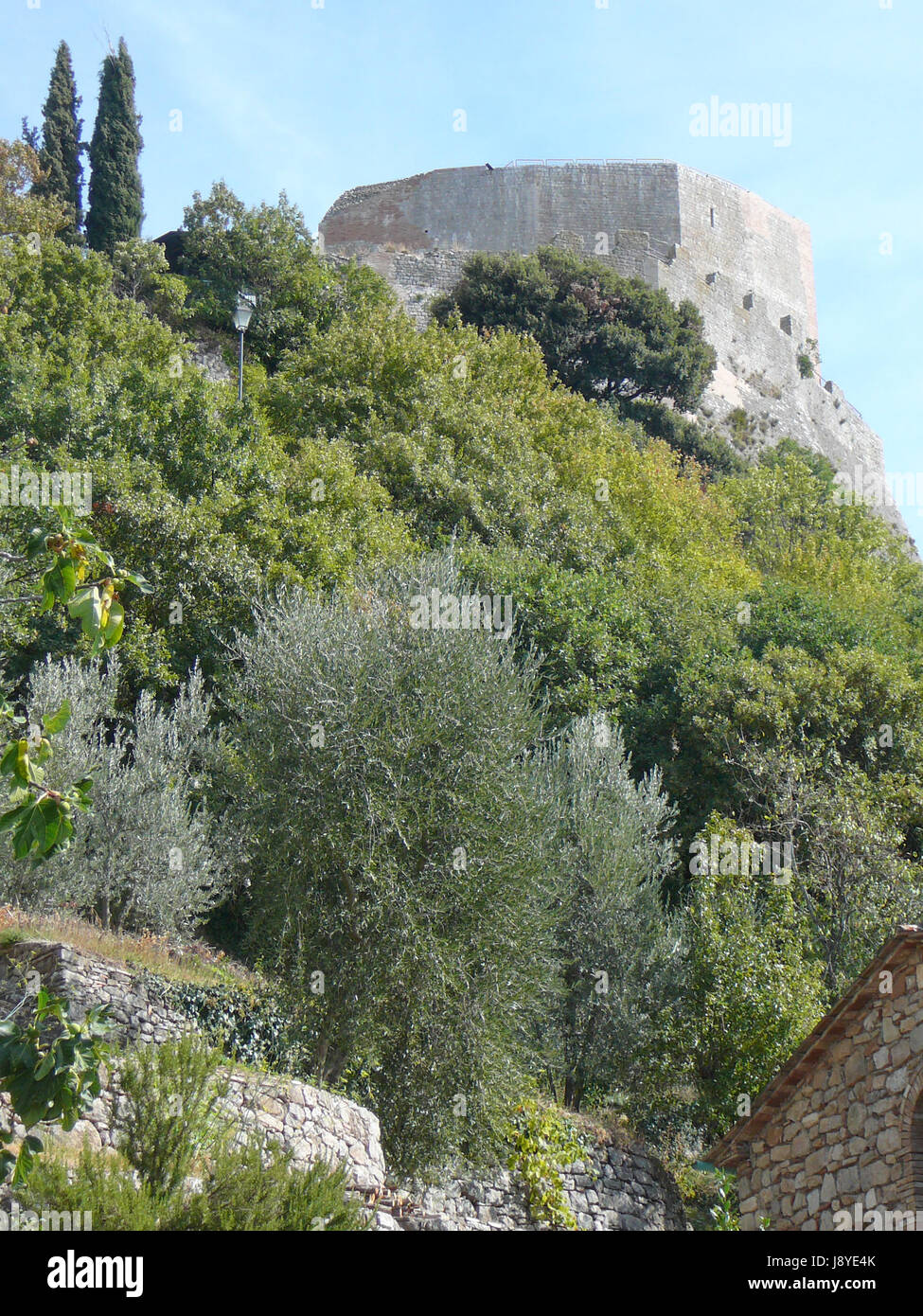 tuscany, fortress, medieval, castle, chateau, rock, tuscany, toscana, fortress Stock Photo - Alamy