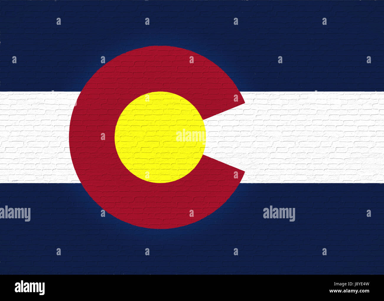 Illustration of the flag of Colorado state in America looking like it ...