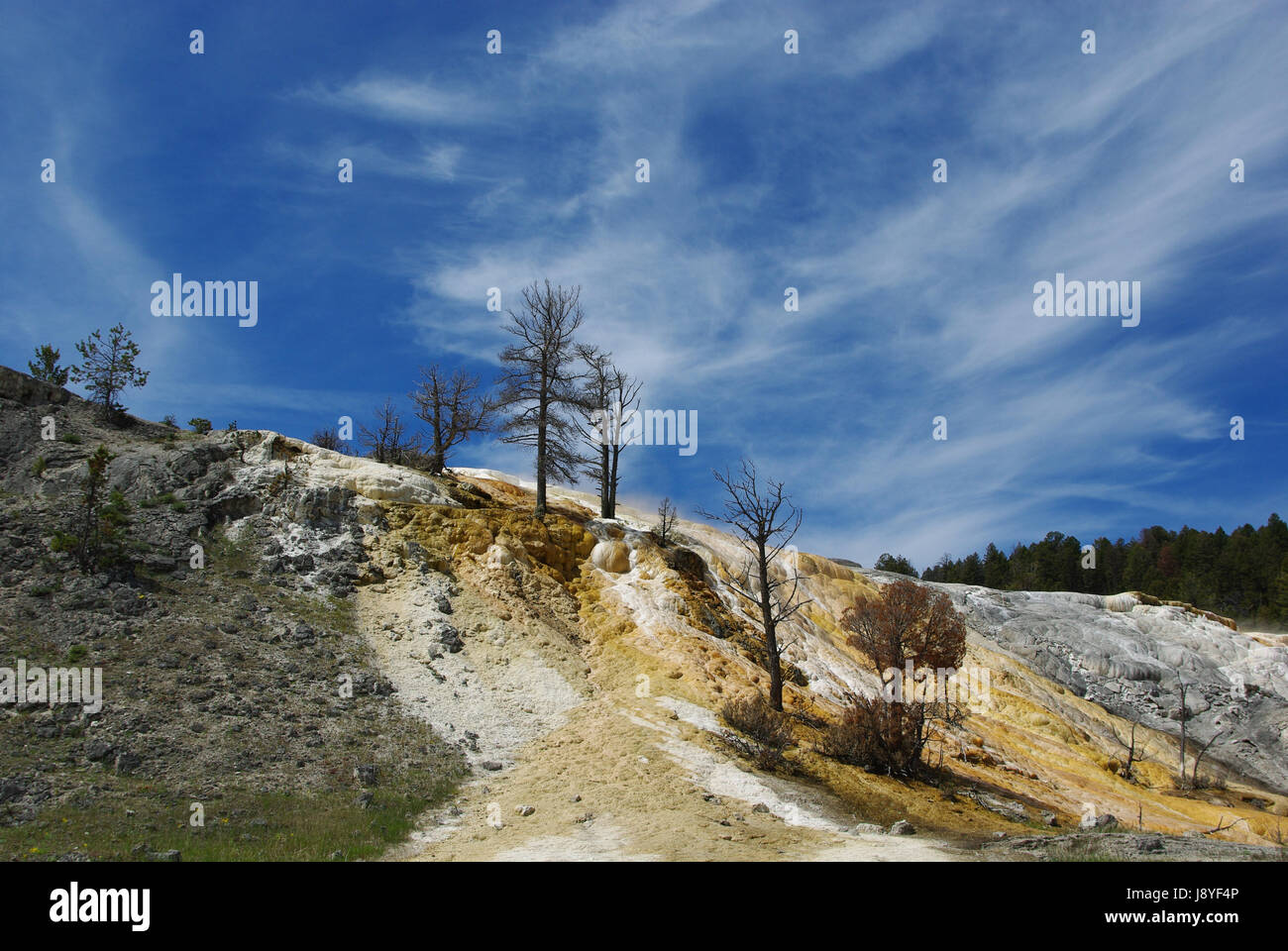 steam, formation, lime, sulphur, brimstone, volcanic, blue, steam ...