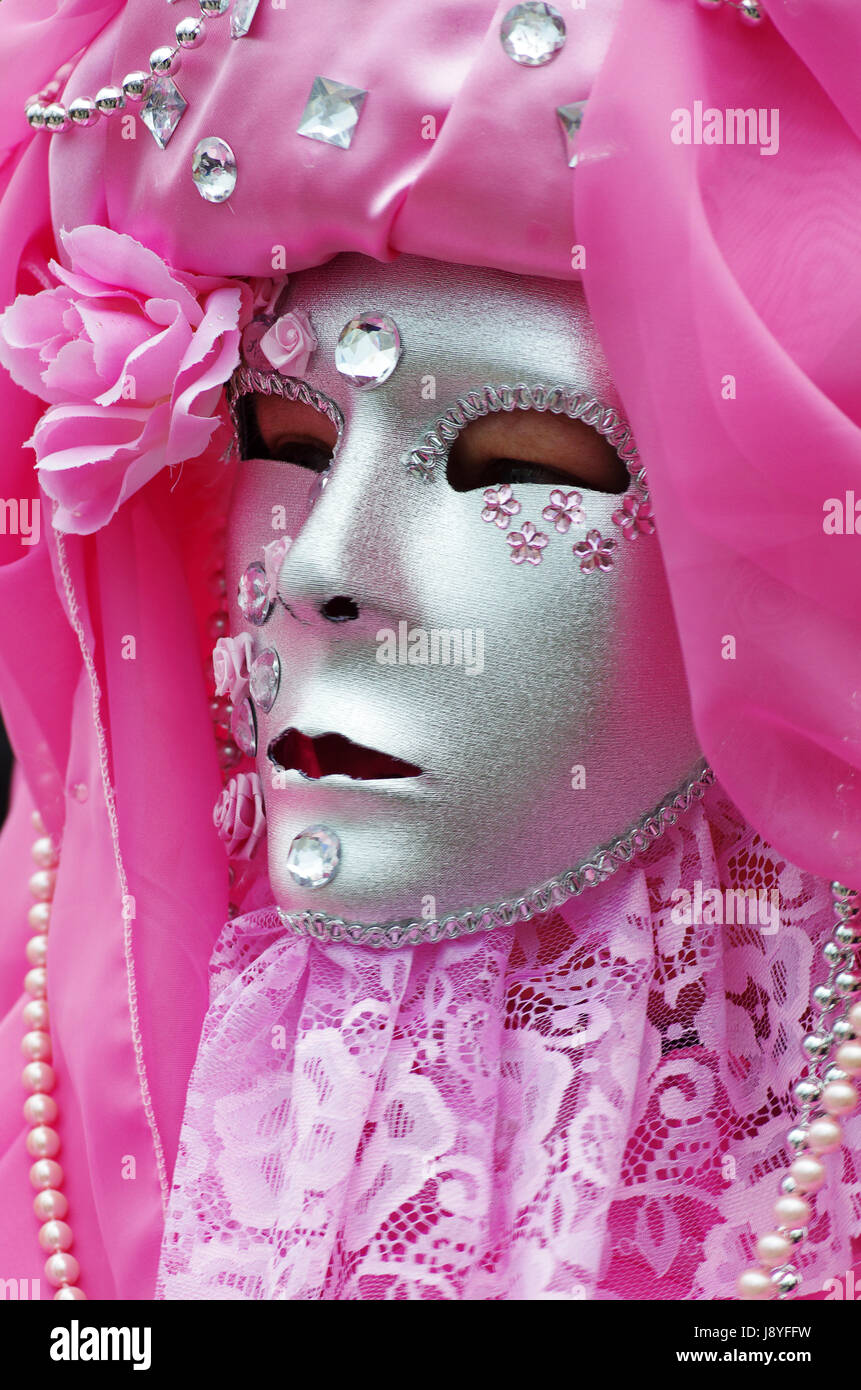face, venice, carnival, revetment, glittering, mask, flower, plant ...
