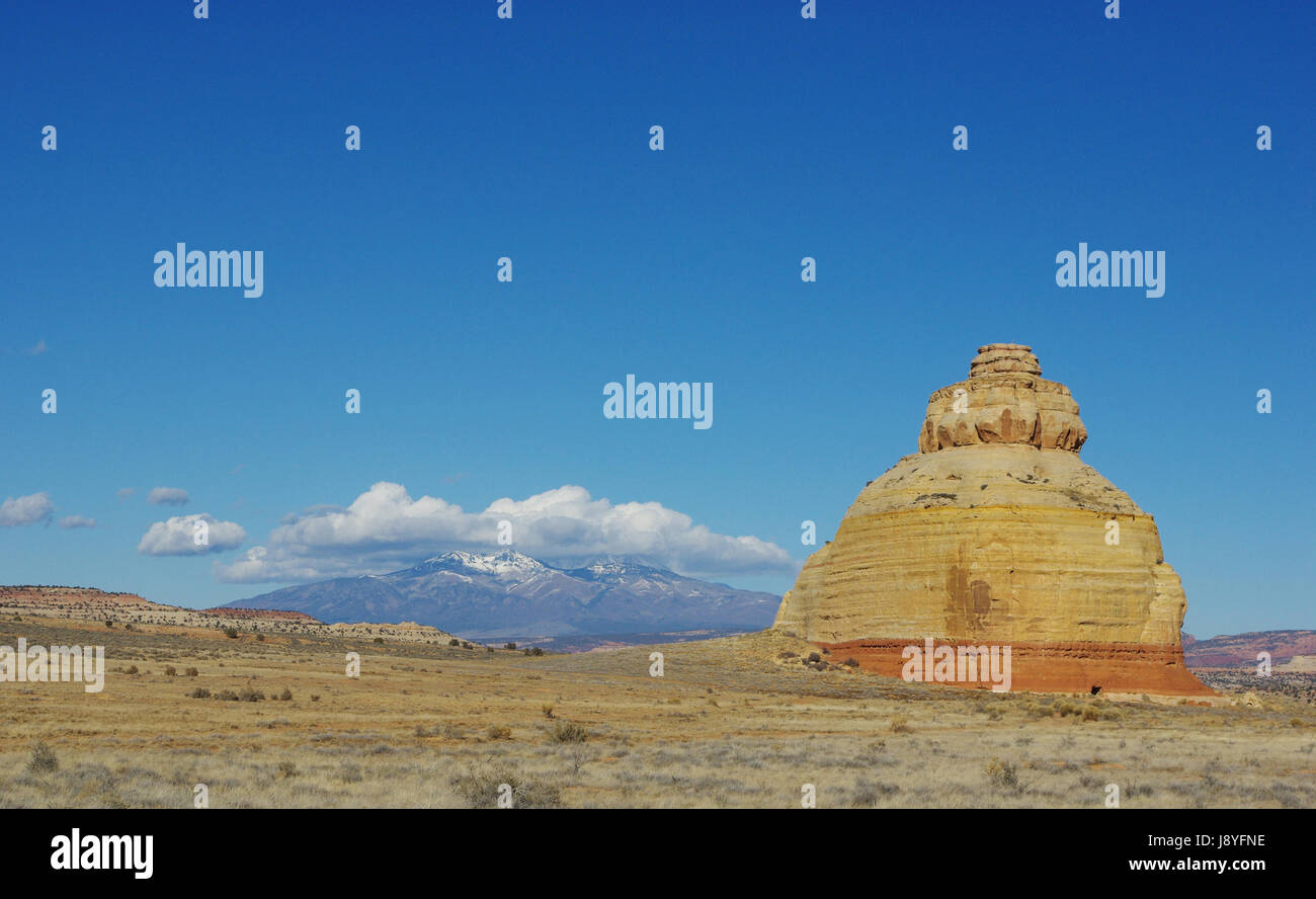 hill, formation, rock, steppe, blue, hill, desert, wasteland, cloud ...