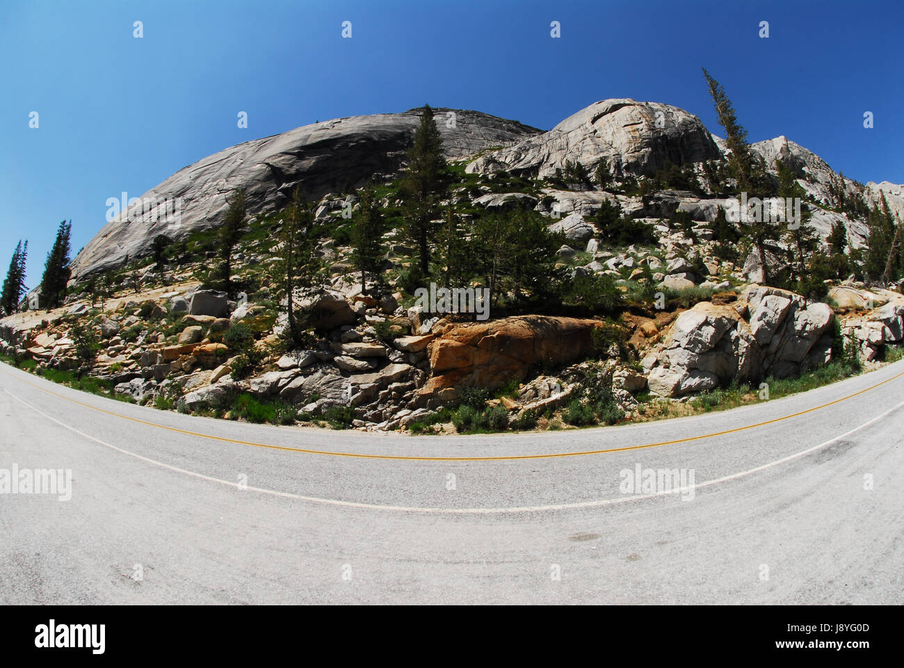 Mountain side road, Yosemite National Park, USA Stock Photo - Alamy