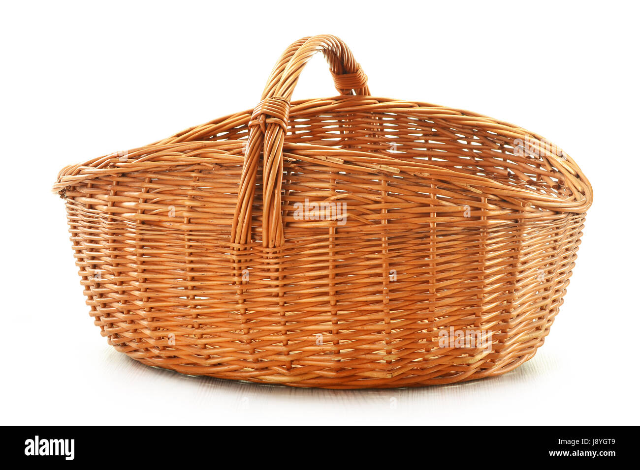 isolated, basket, container, empty, wicker, fiber, white, containers ...