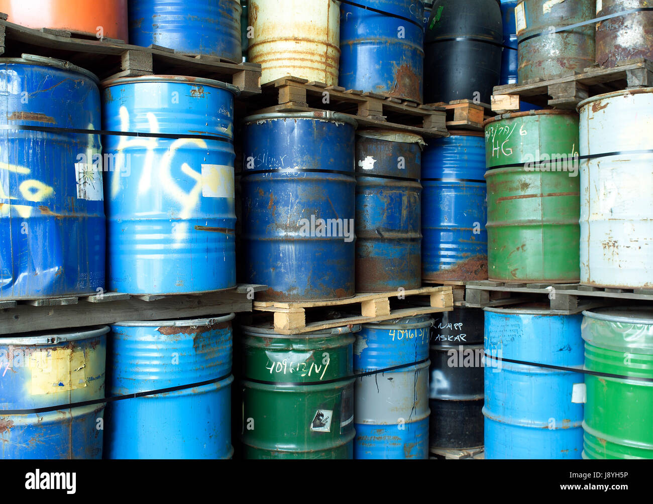 industry, horizontal, rusty, stack, despair, container, worn, old ...