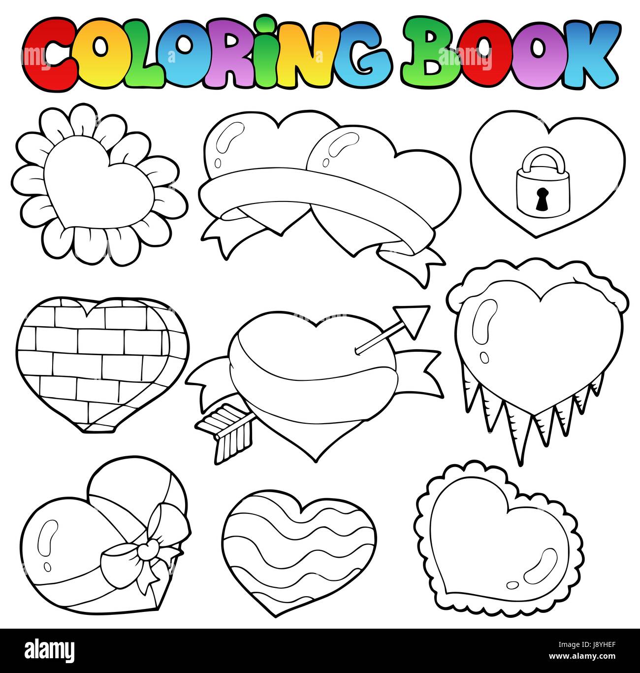 colour, paint, hearts, painted, colouring, heart, book, art, holiday ...