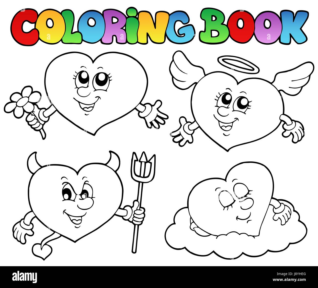 colour, paint, hearts, painted, colouring, heart, book, art, holiday ...