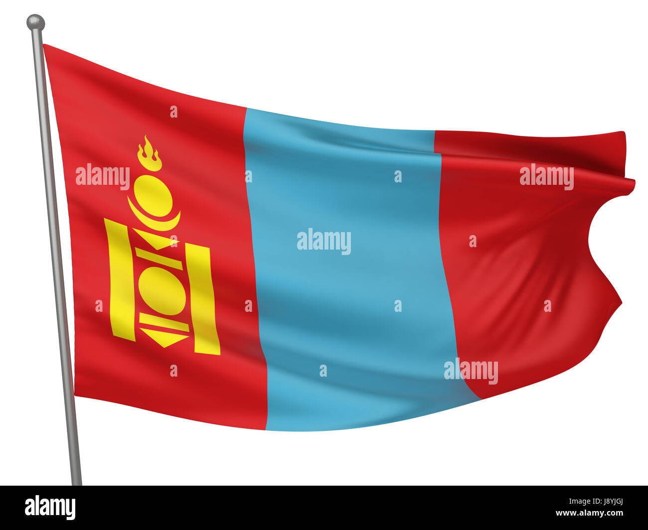 isolated, symbolic, colour, emblem, mongolia, illustration, flag ...