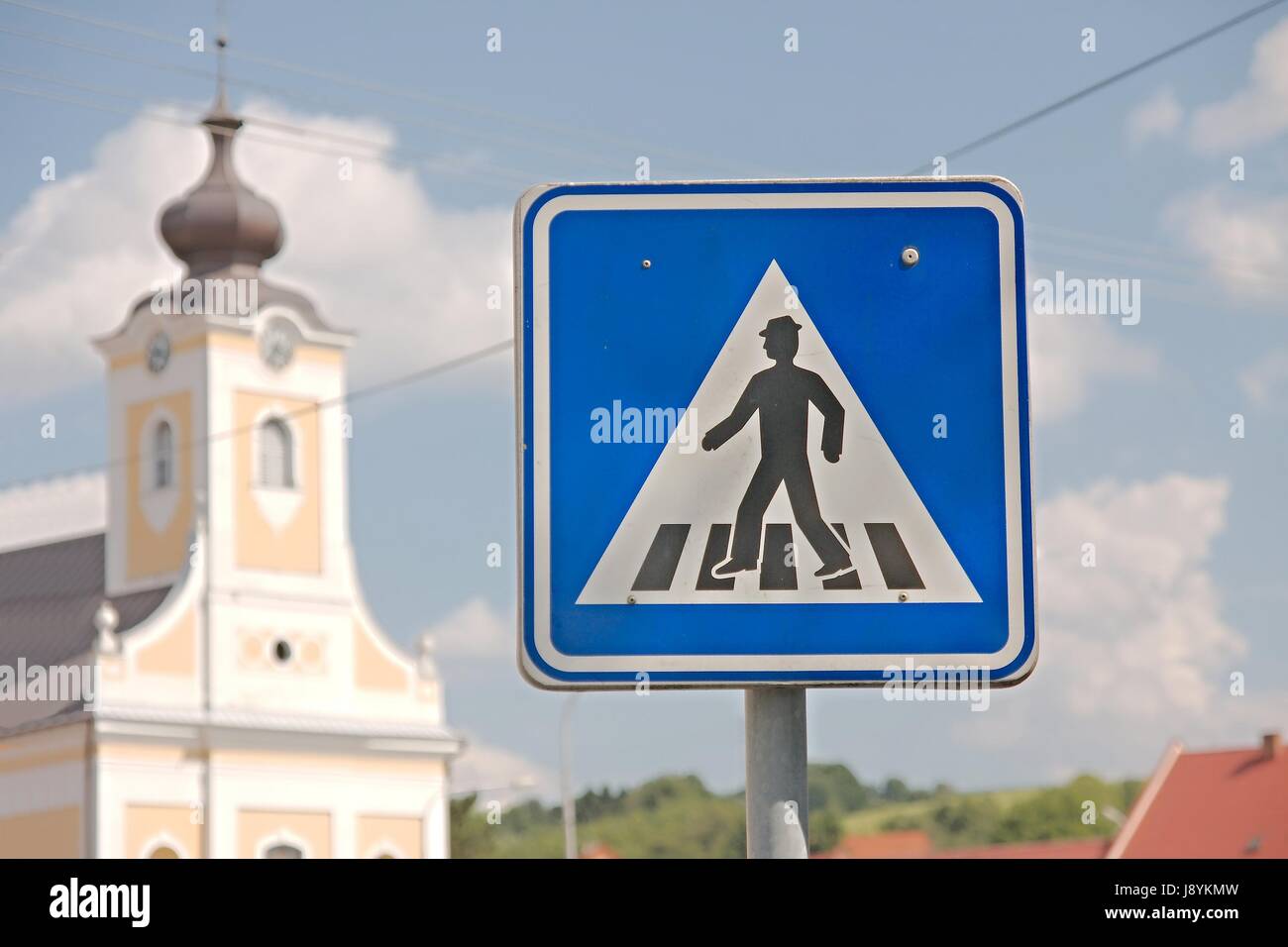 Pedestrian Crossing Sign Stock Photo - Alamy