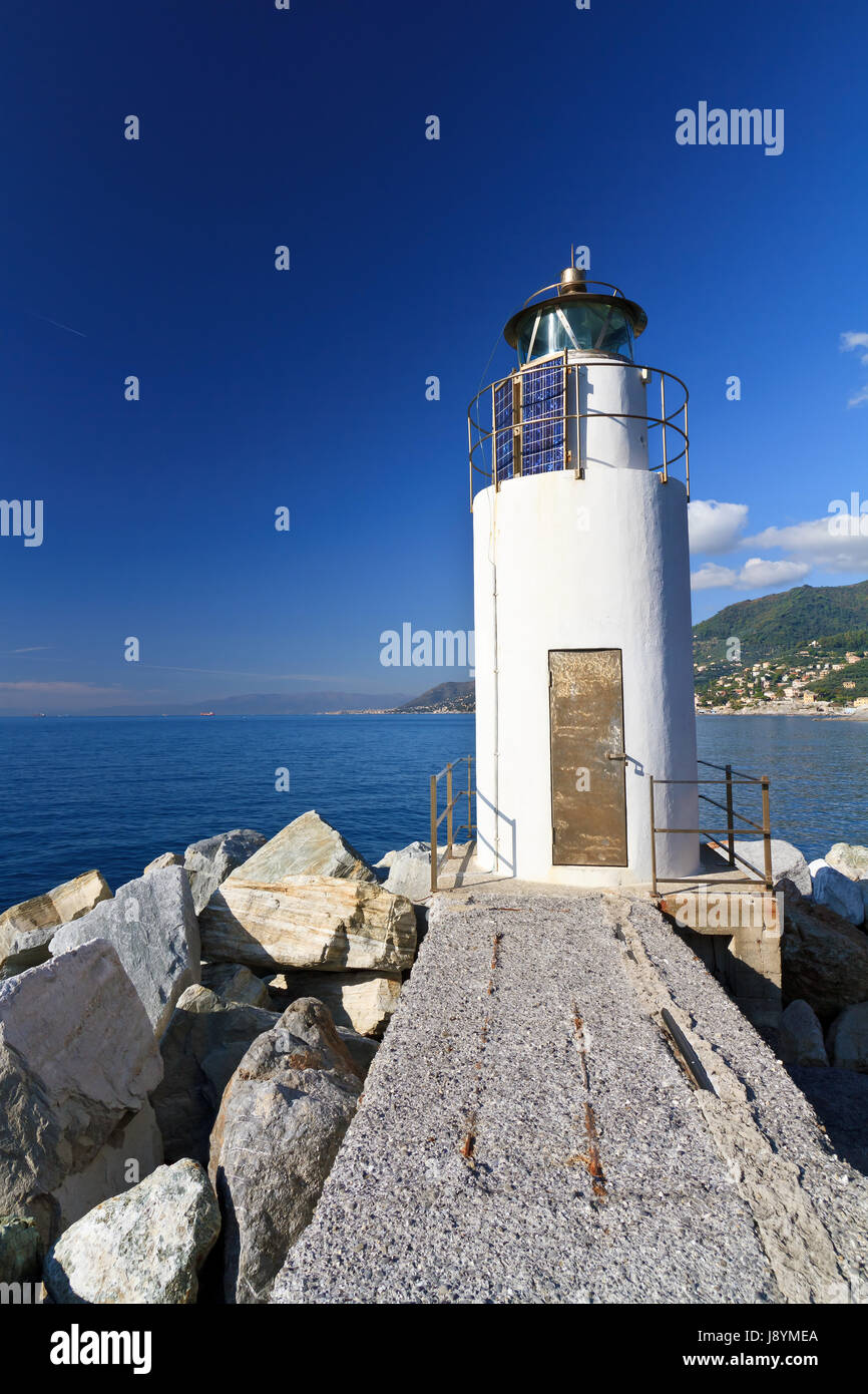 coast, pier, port, salt water, sea, ocean, water, lighthouse, italy ...