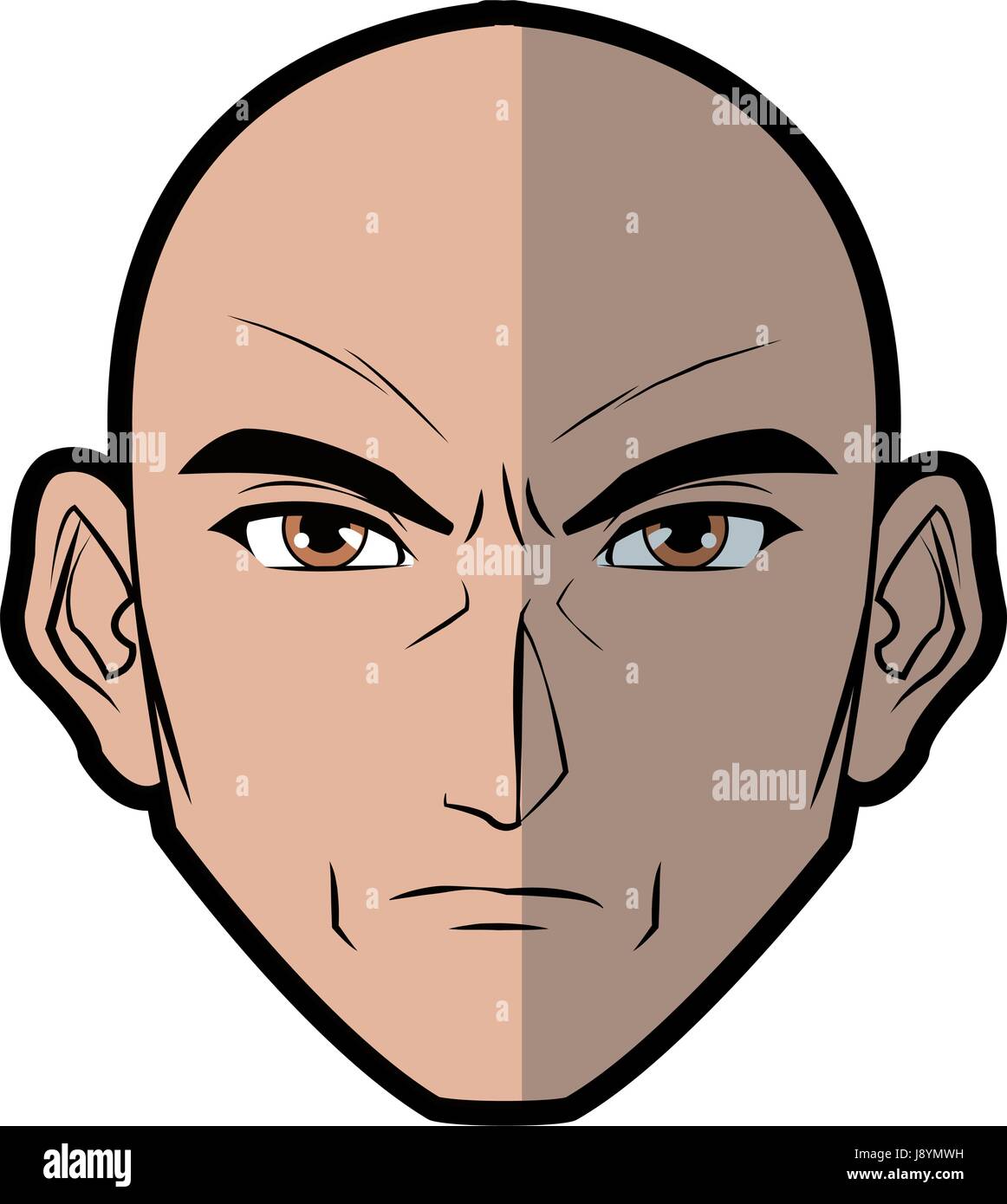 anime style male character head Stock Vector Image & Art - Alamy