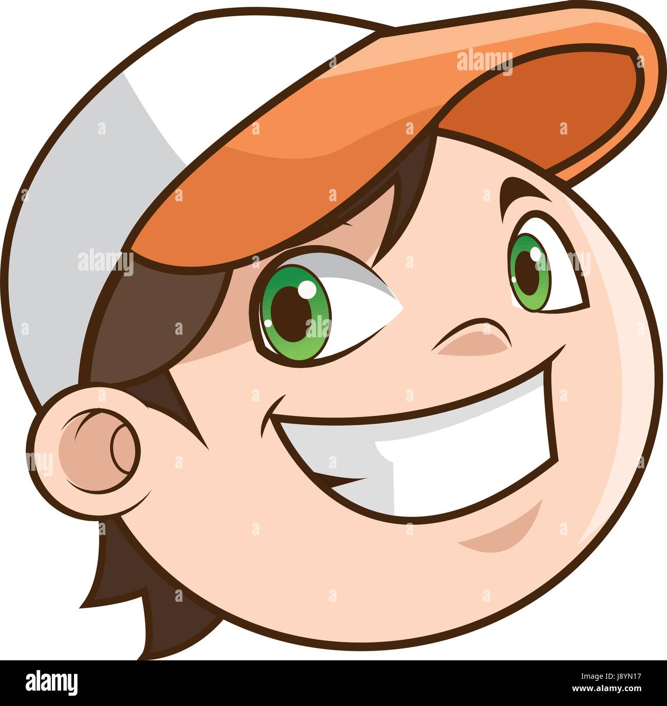 laughing boy face kid happiness expression image Stock Vector Image ...