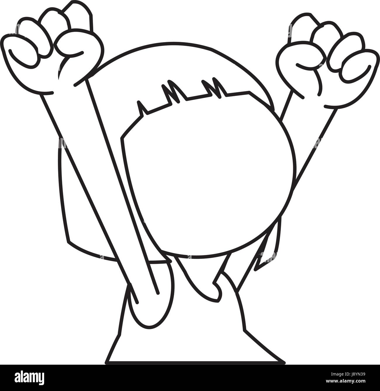 cheerful child girl no faces Stock Vector Image & Art - Alamy