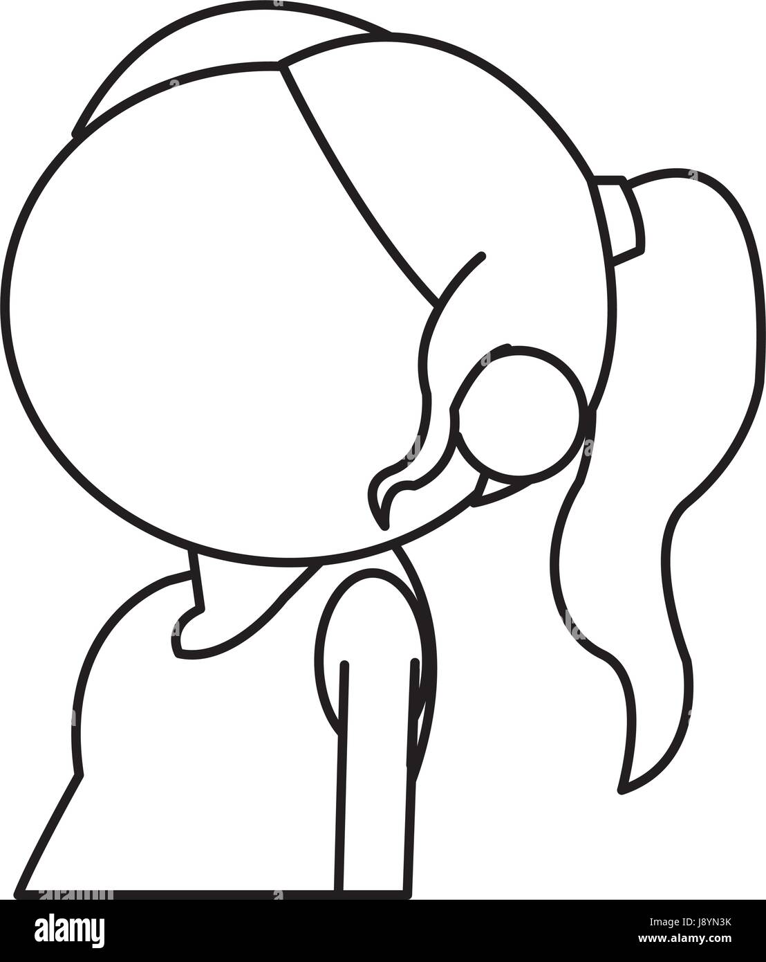 cheerful child girl no faces Stock Vector Image & Art - Alamy