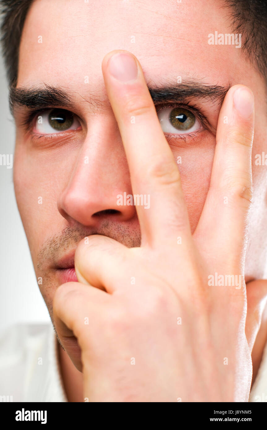 look, glancing, see, view, looking, peeking, looking at, sign, fingers ...