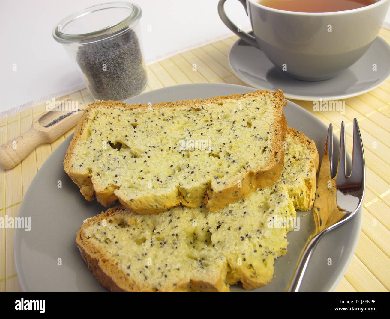 sponge cake with poppy seeds Stock Photo - Alamy
