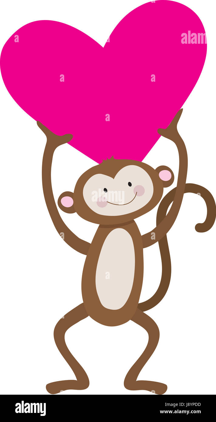 Valentine Cartoon Monkeys