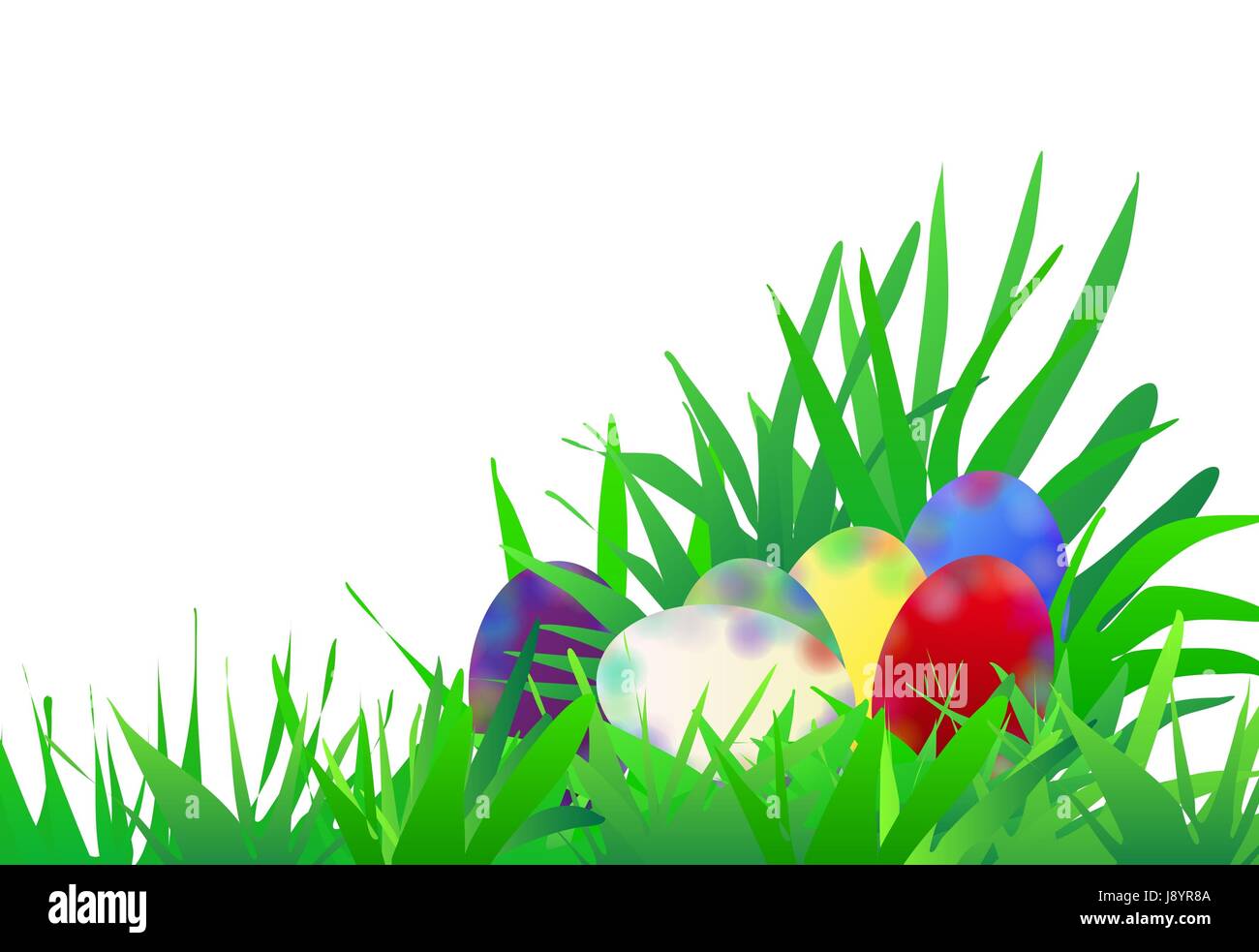 easter eggs in grass Stock Photo - Alamy
