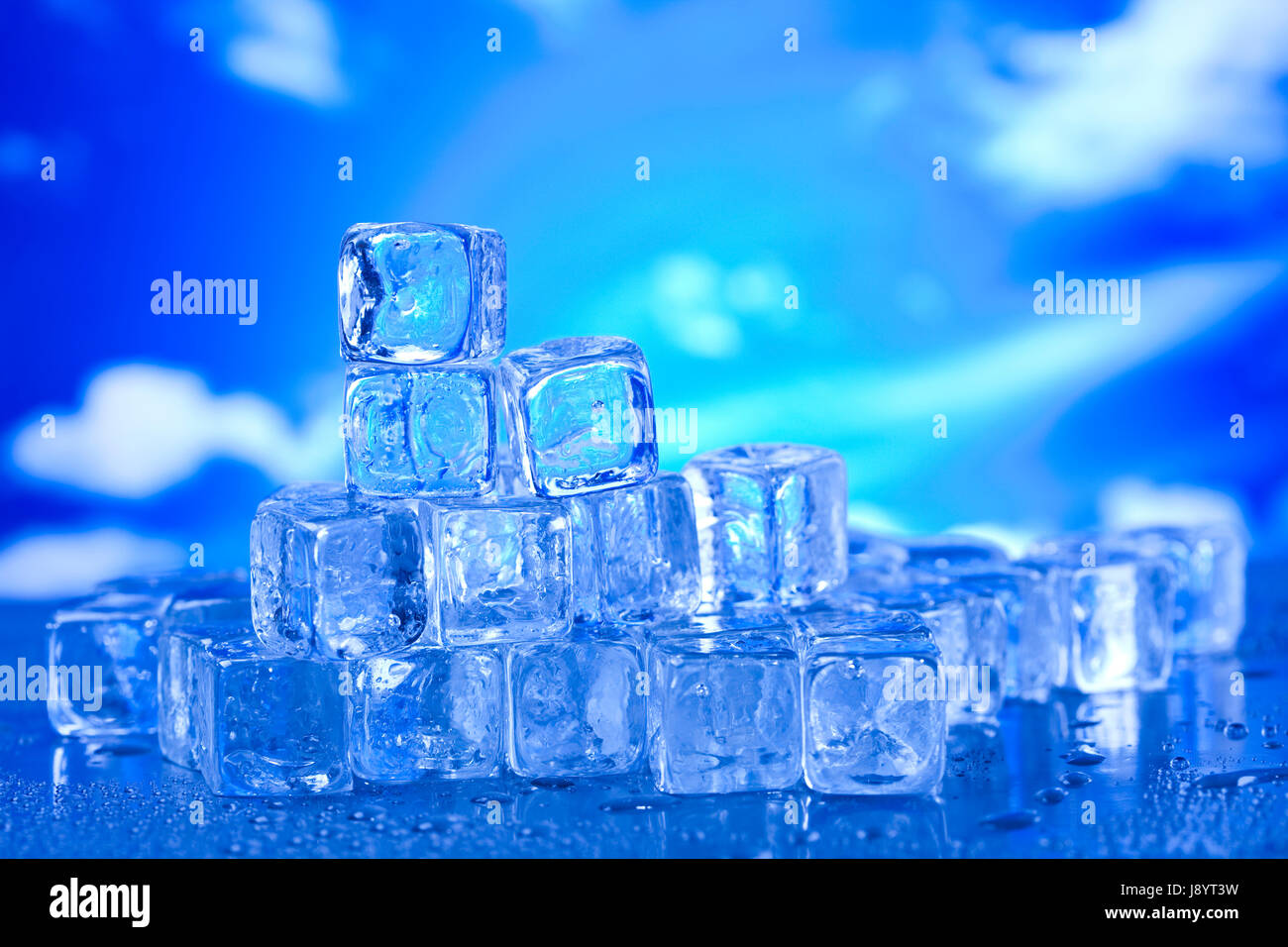 cold, wet, cool, water, ice, close, blue, objects, liquid, isolated ...