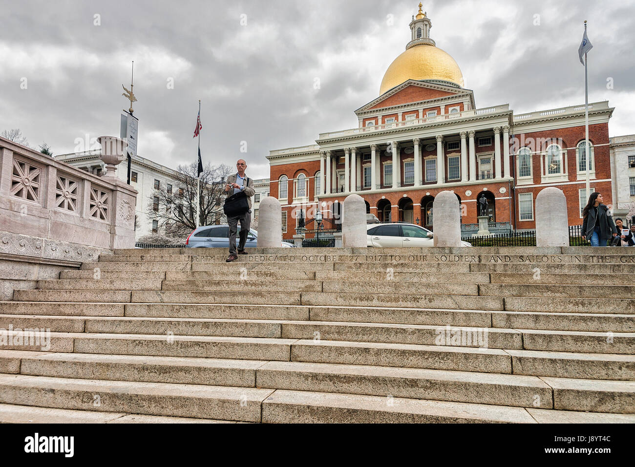Boston public library staircase hi-res stock photography and images - Alamy