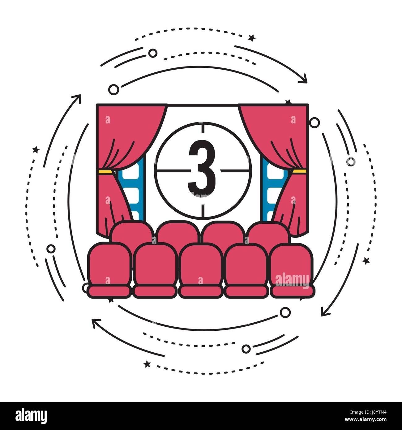 Movie countdown screen Cut Out Stock Images & Pictures - Alamy