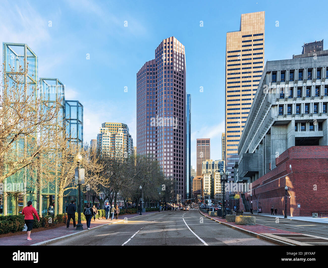 Boston, USA - April 28, 2015: Holocaust Memorial at Union Street Park ...