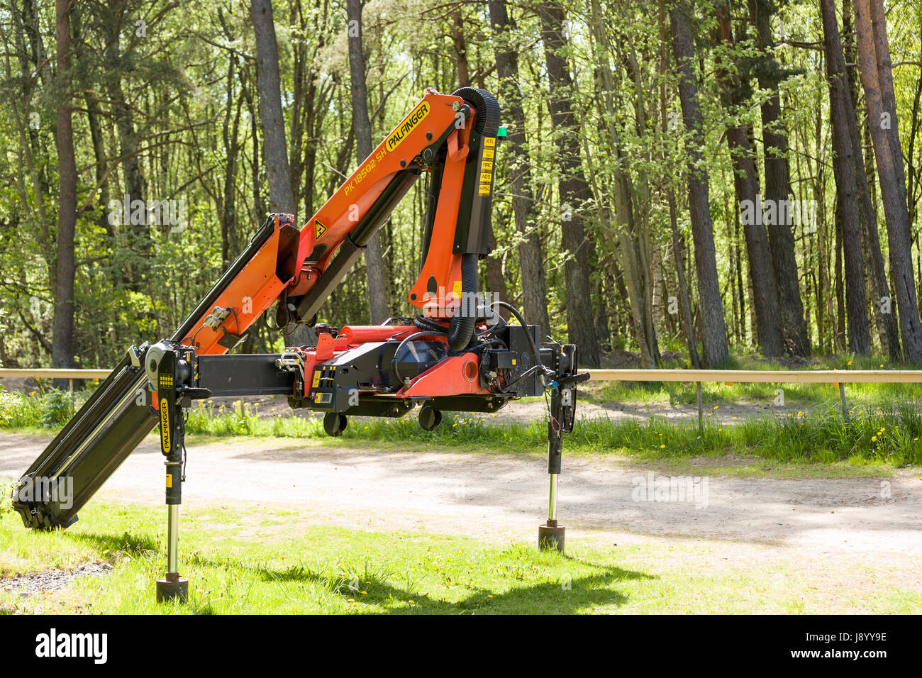 Palfinger pk 18502 sh hydraulic loader crane hi-res stock photography ...