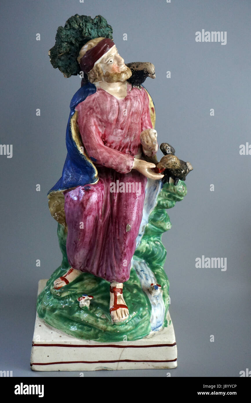 Antique Staffordshire Pearlware British Pottery Religious Figure Elijah ...