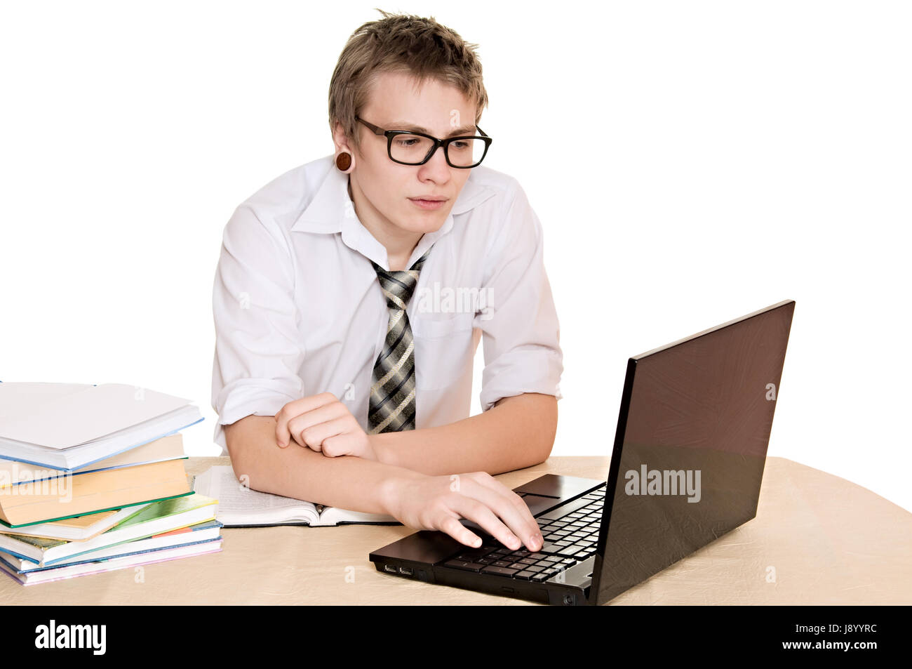 laptop, notebook, computers, computer, education, isolated, male ...