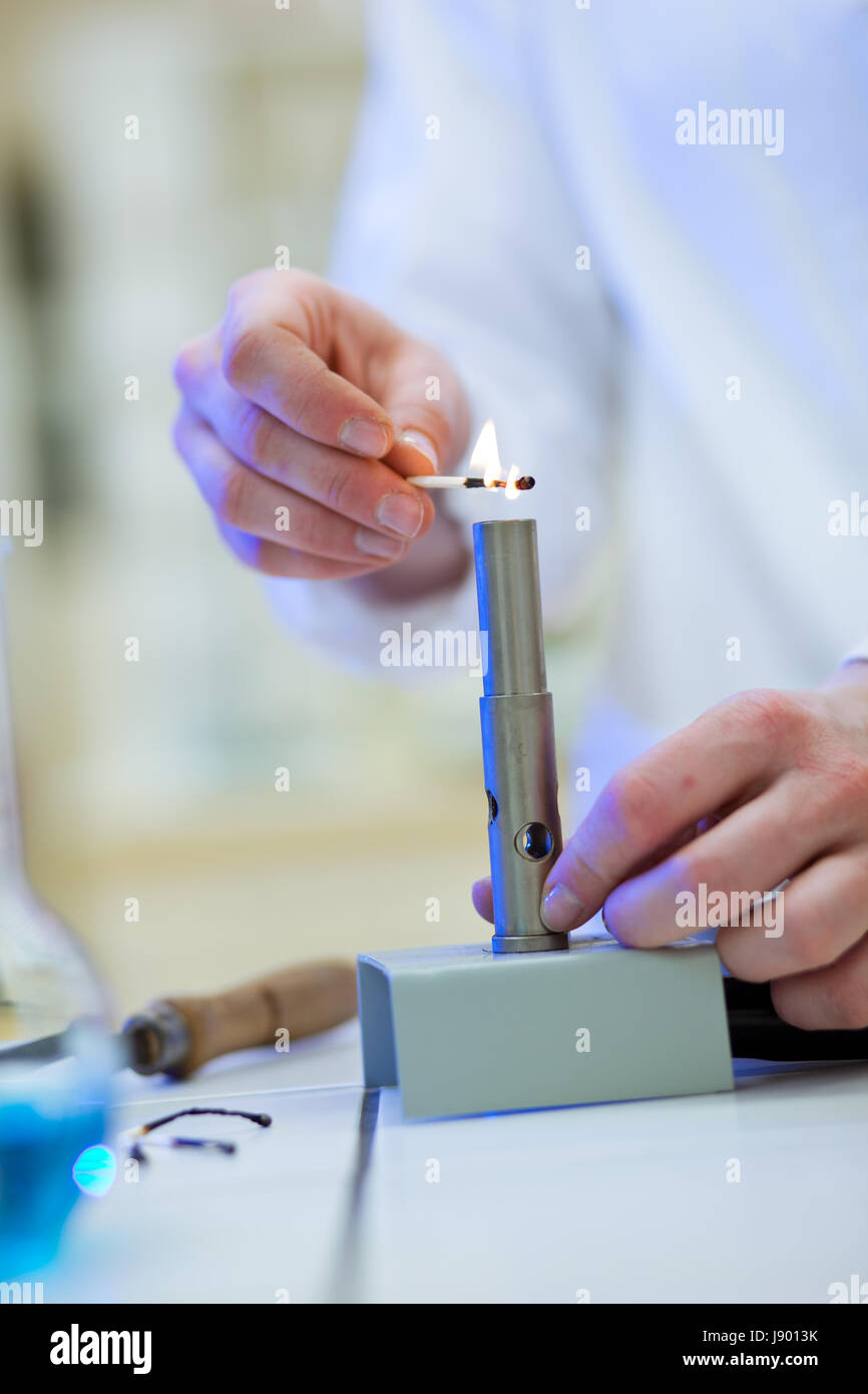 woman, experiment, flame, flames, chemist, laboratory, burner ...