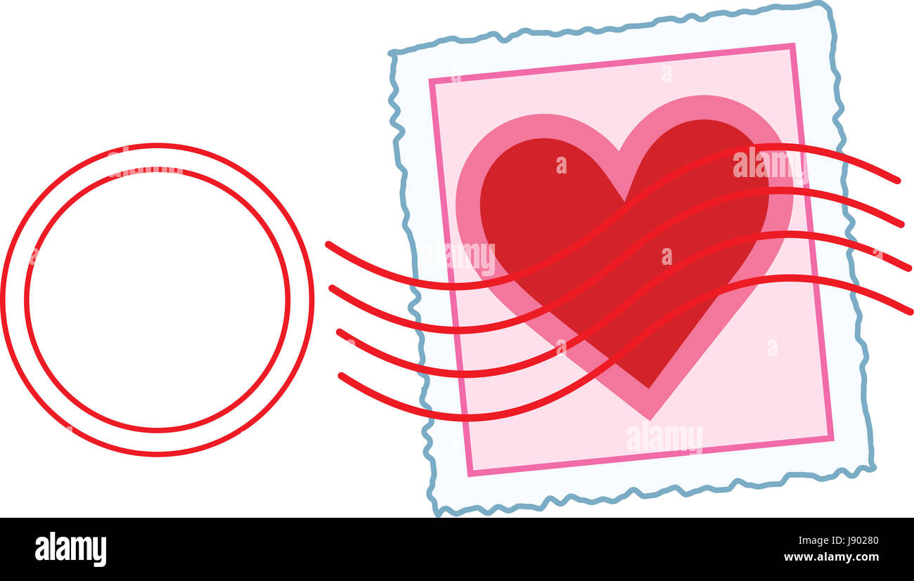 Stamped Hearts Clipart