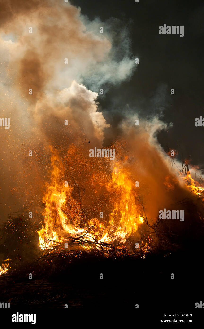 night, nighttime, heat, fire, conflagration, flame, flames, temperature ...