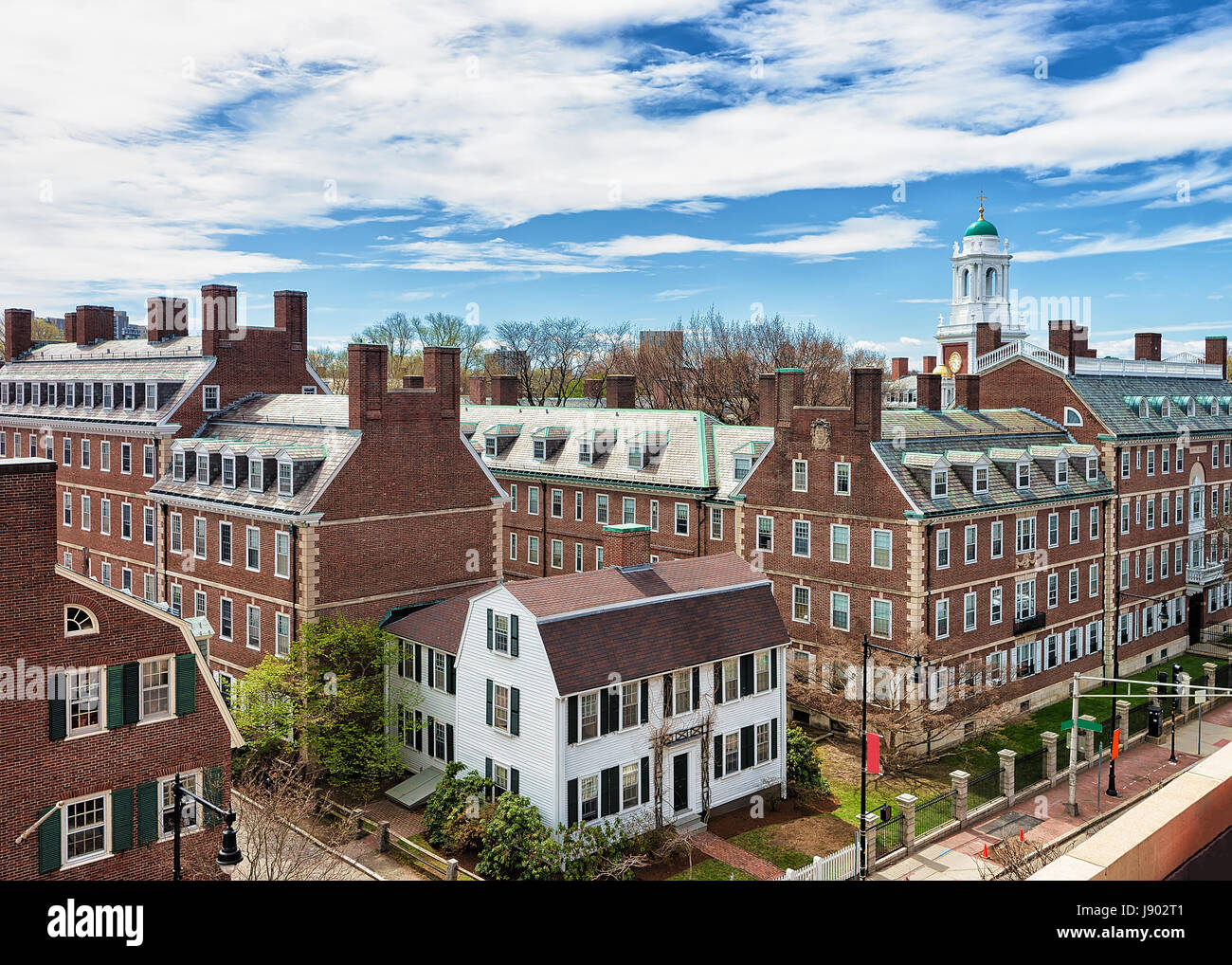 Aerial view of F Kennedy Street in the Harvard University Area in ...