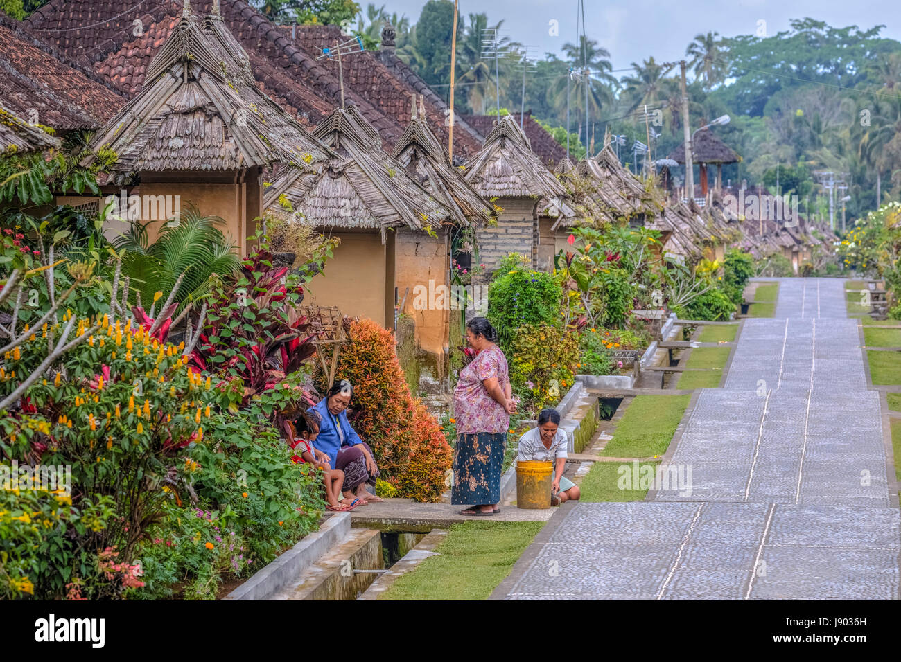traditional village of Penglipuran, Bangli, Bali, Indonesia, Asia Stock ...