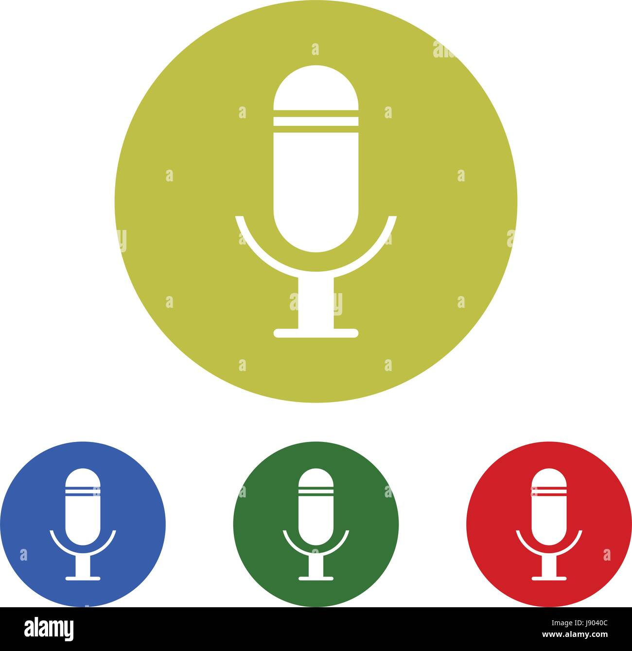Microphone icon set Stock Vector Image & Art - Alamy