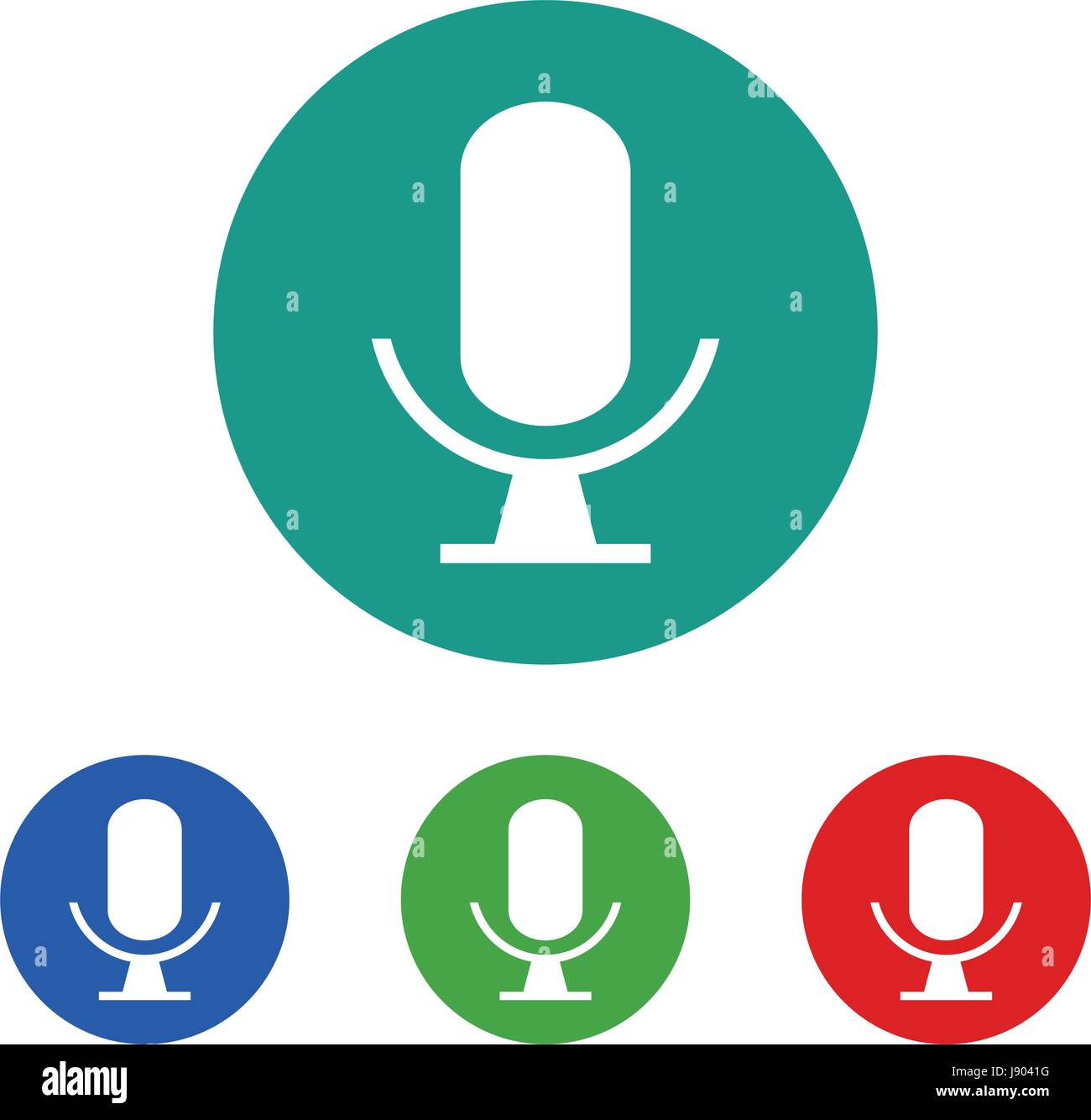 Microphone icon set Stock Vector Image & Art - Alamy