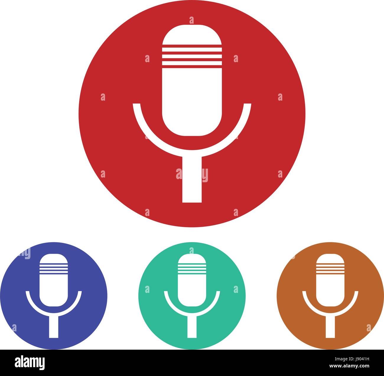 Microphone icon set Stock Vector Image & Art - Alamy