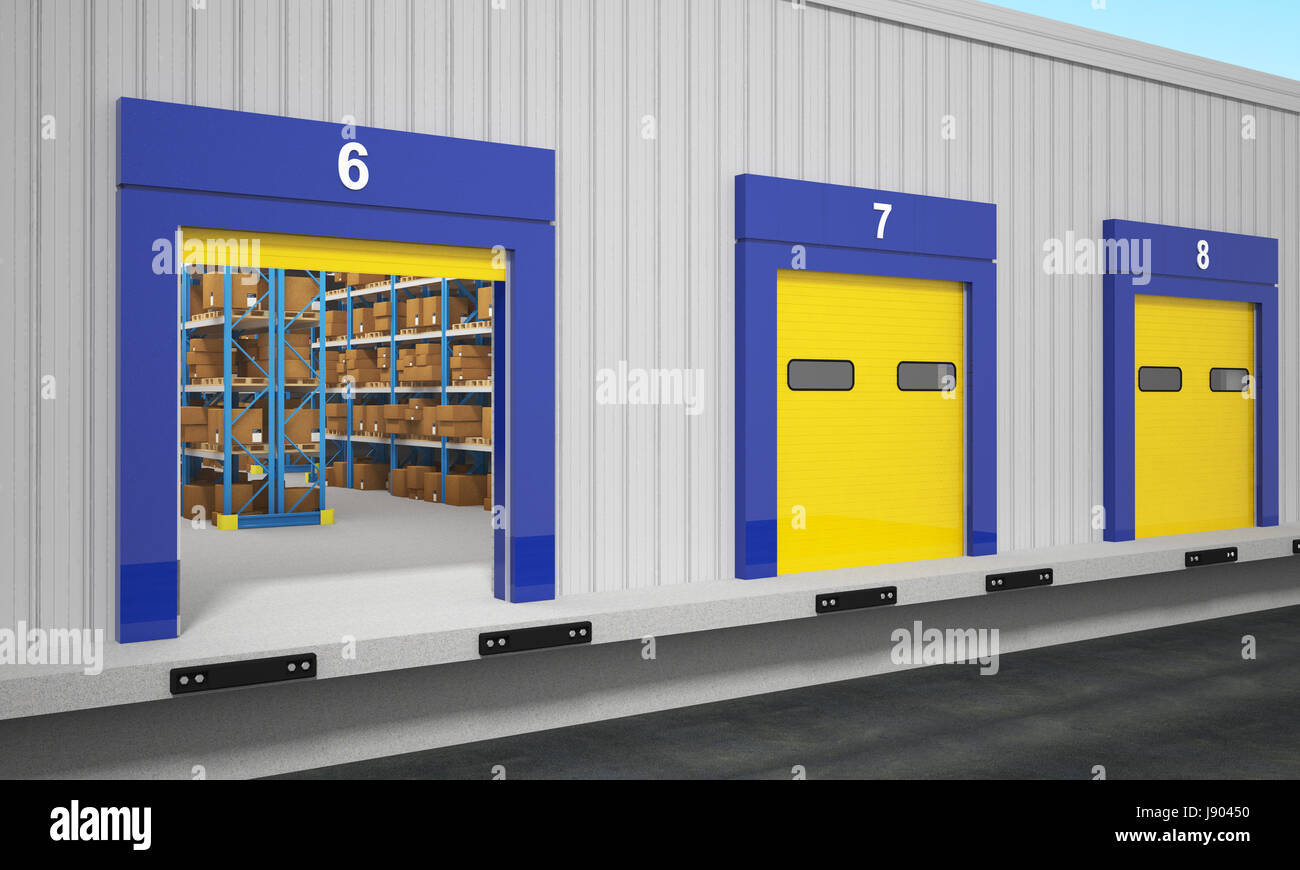 industry, dock, work, factory, warehouse, delivery, station, inside ...