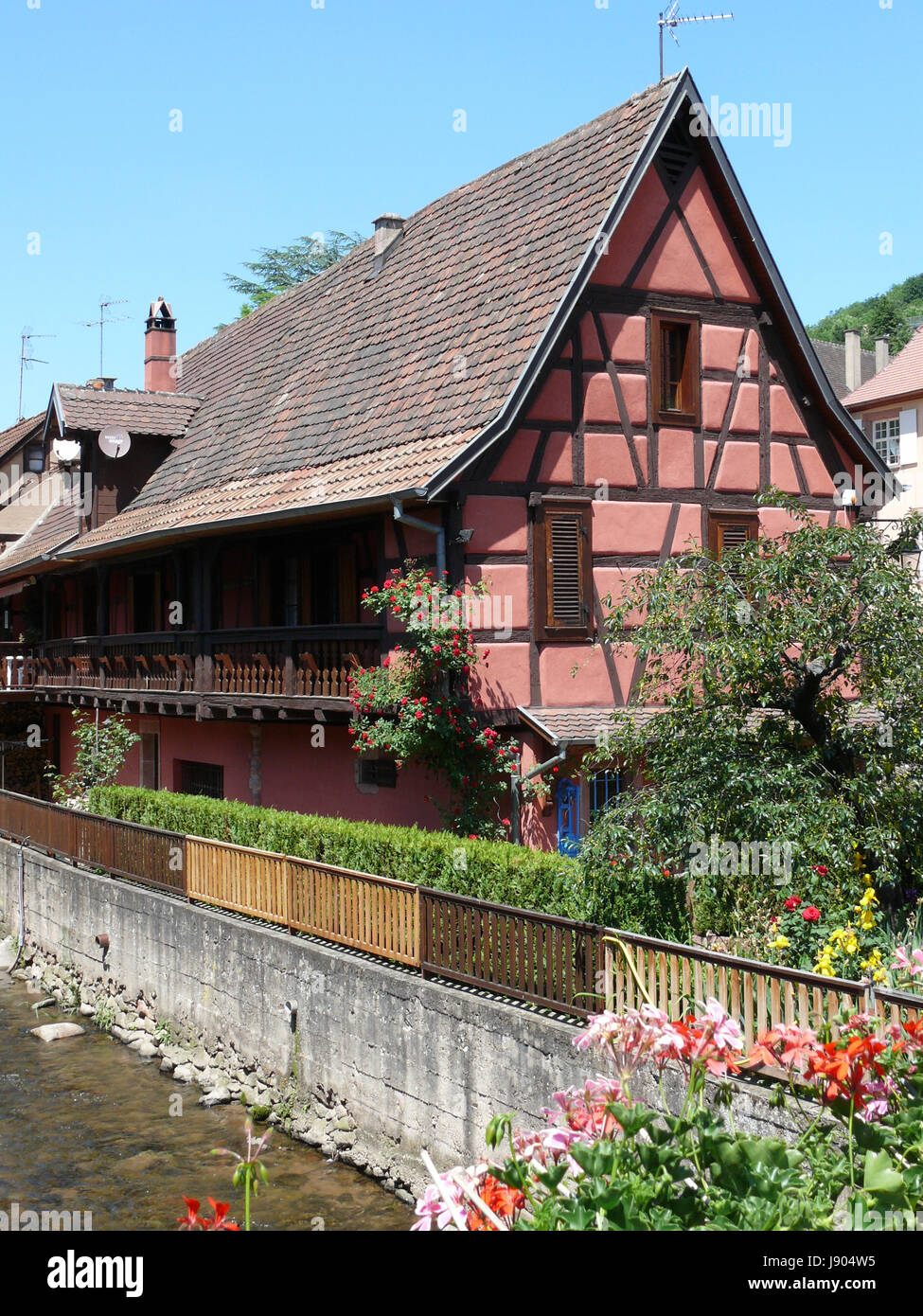 Tudor style house in kaysersberg hi-res stock photography and images ...