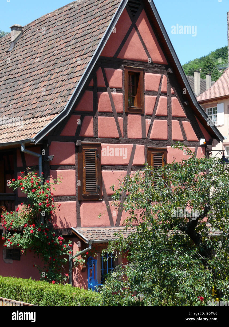 Tudor style house in kaysersberg hi-res stock photography and images ...