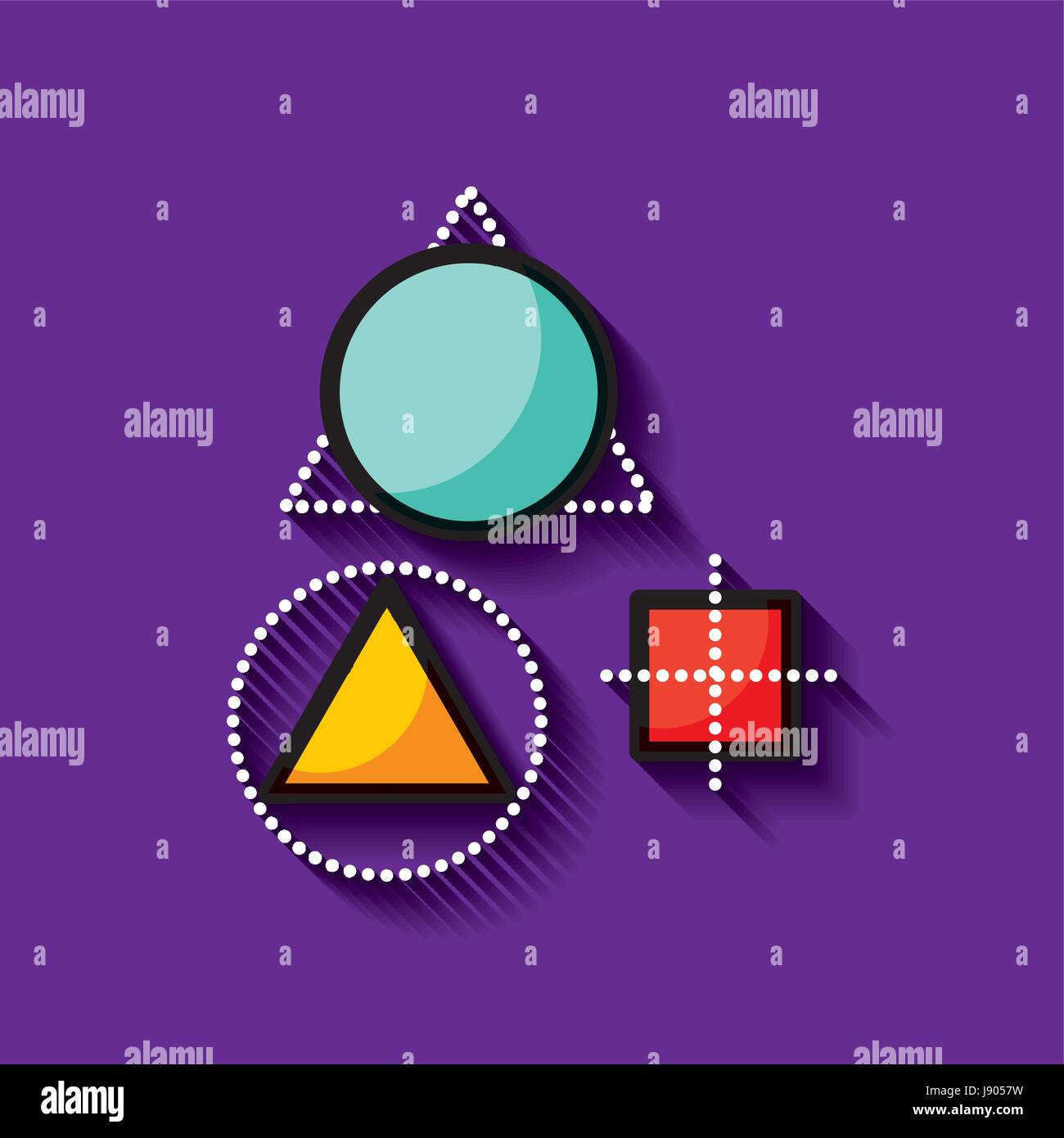 geometric figures math or intelligence concept image Stock Vector Image ...