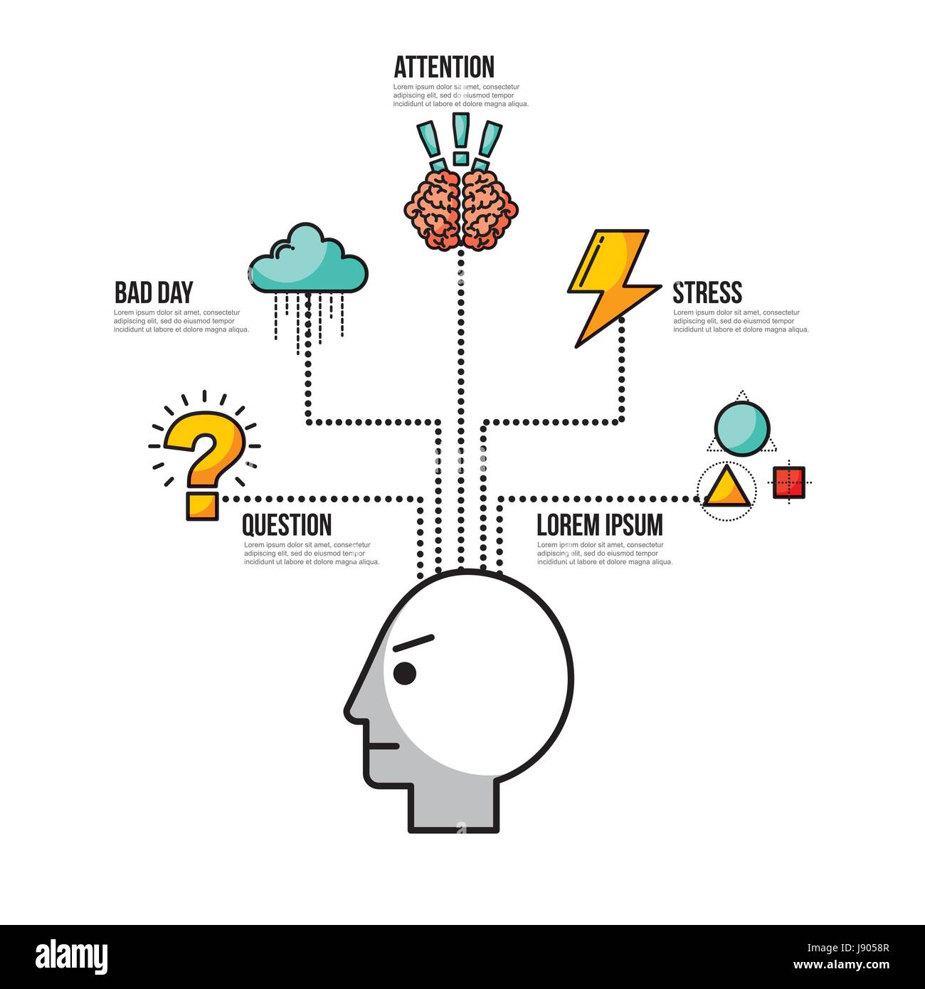 infographic related to the human mind image Stock Vector Image & Art ...