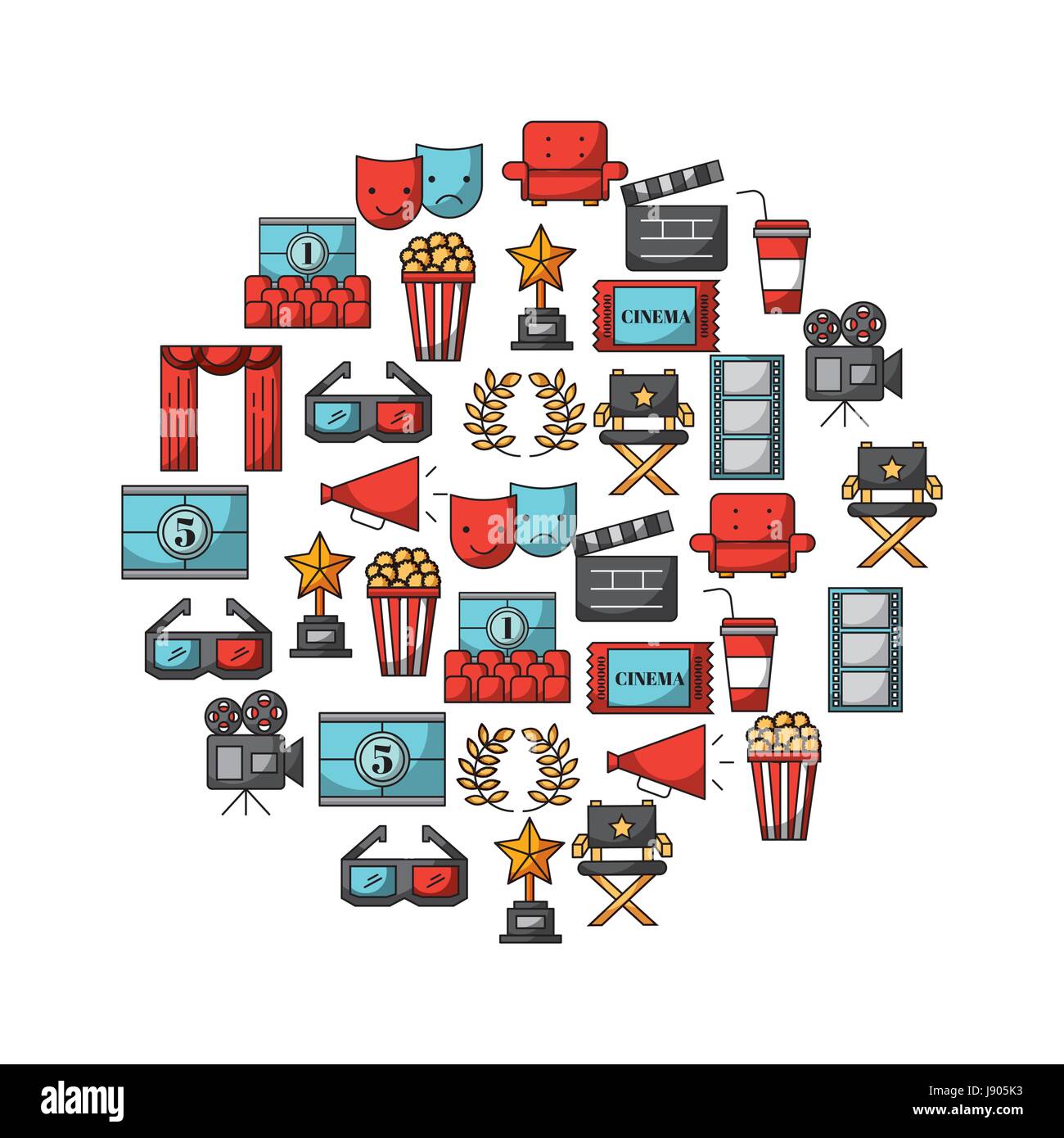 Vintage cinema auditorium screen Cut Out Stock Images & Pictures - Alamy
